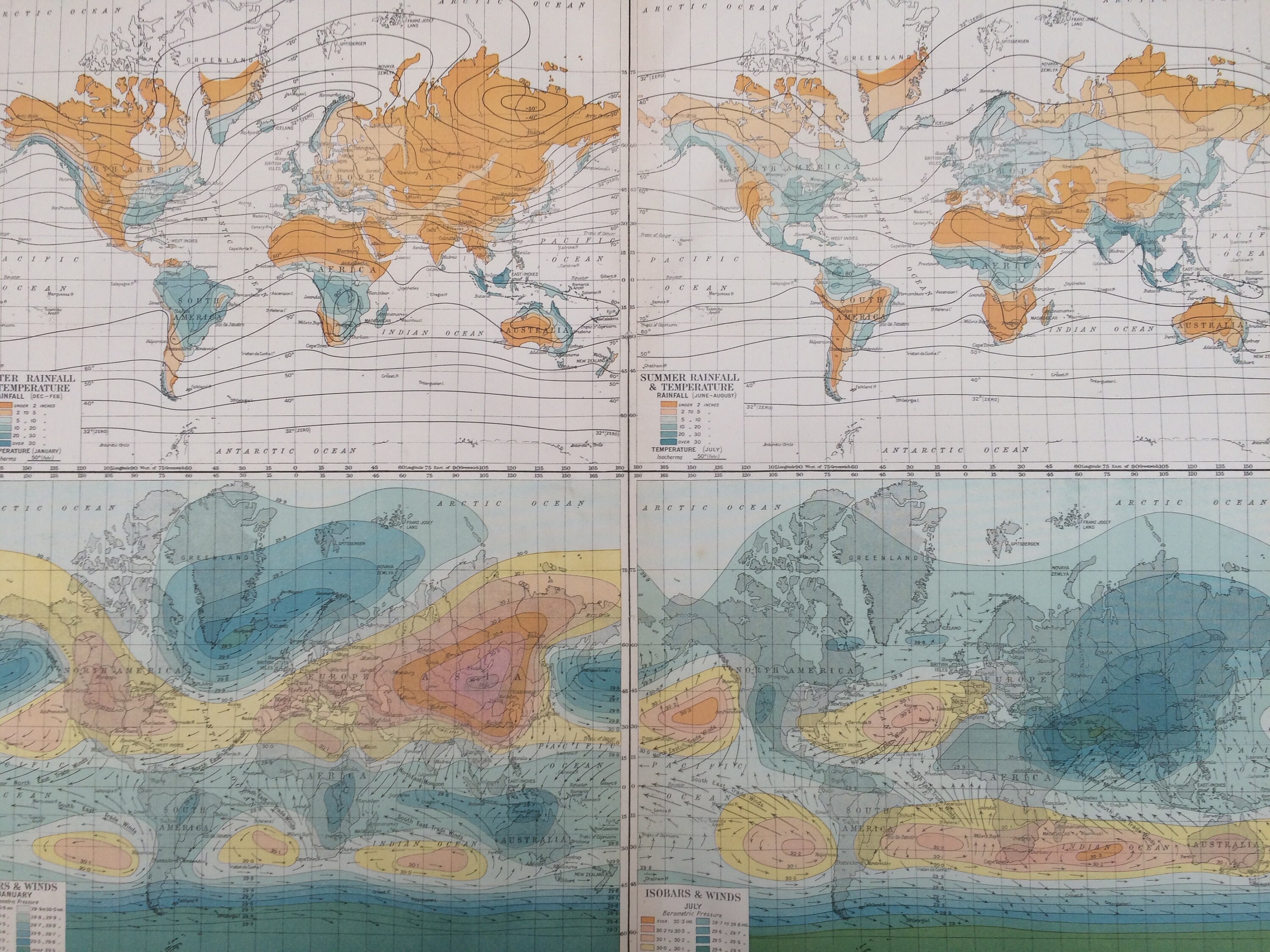 1920 The World Extra Large Original Antique World Map with inset maps ...