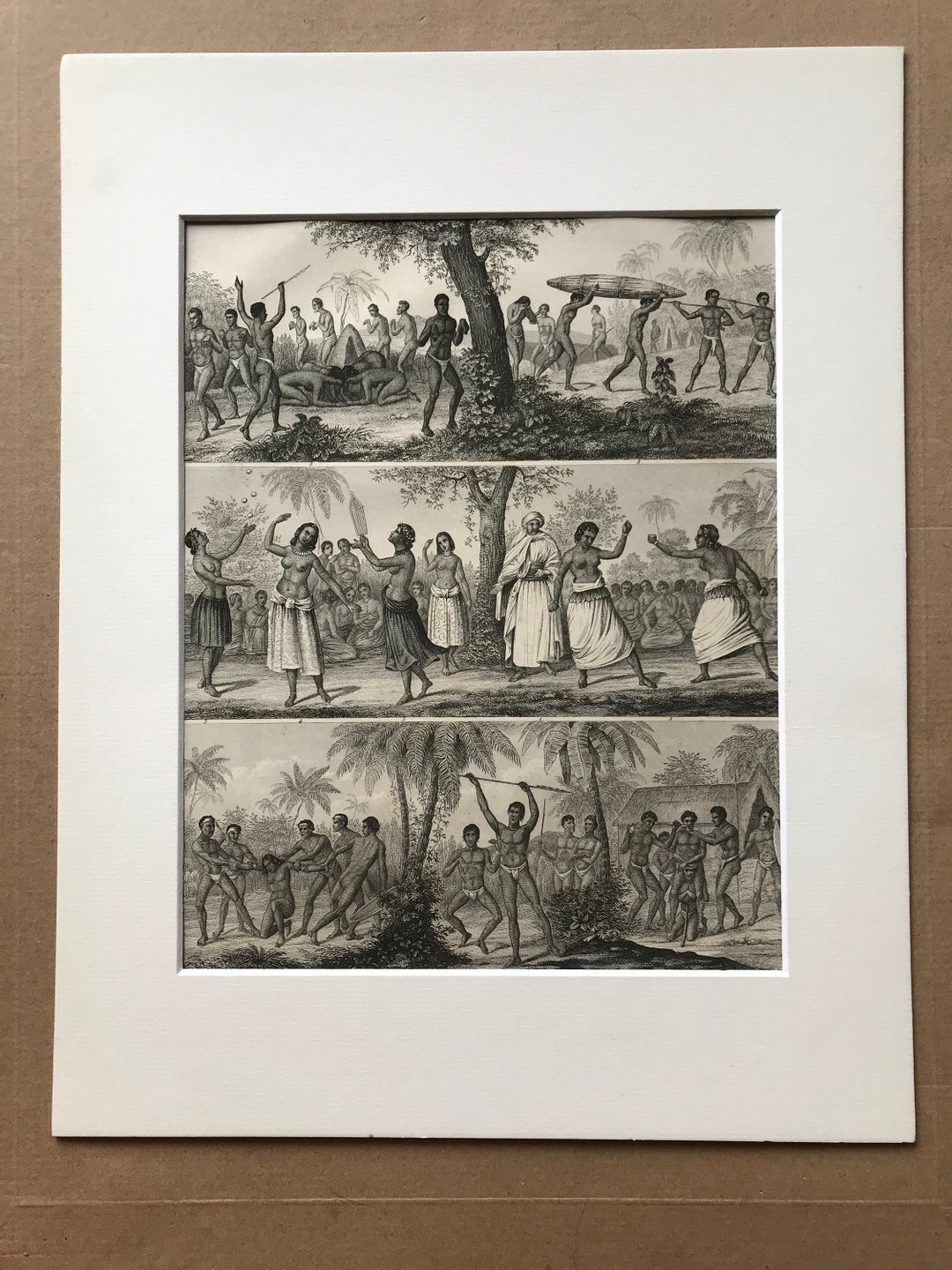 1849 Oceanic People Large Original Antique Engraving Races - Etsy