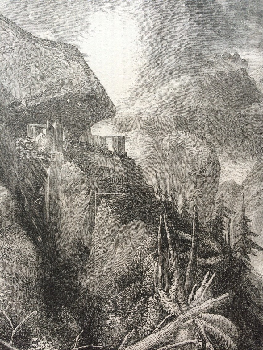 1858 The Battle of Fort Bard - A watercolour drawing by J.M.W. Turner ...