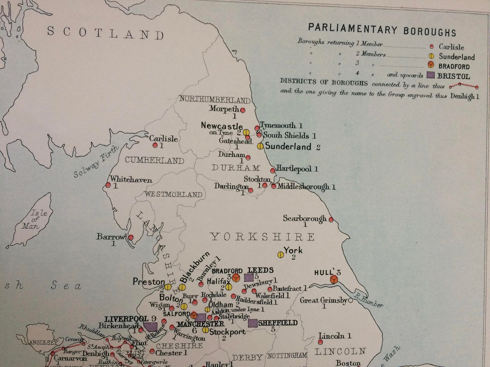 1898 Political Map of England and Wales Large Original Antique Ordnance ...