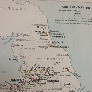 1898 Political Map of England and Wales Large Original Antique Ordnance ...