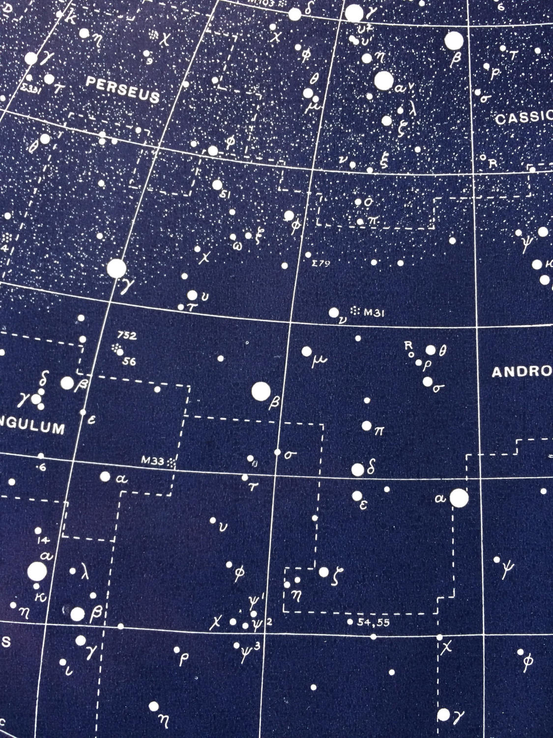 1974 Original Vintage Star Map for epoch 1950 - 9.5 x 14.5 inches ...
