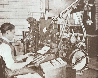 Linotype Print - Etsy