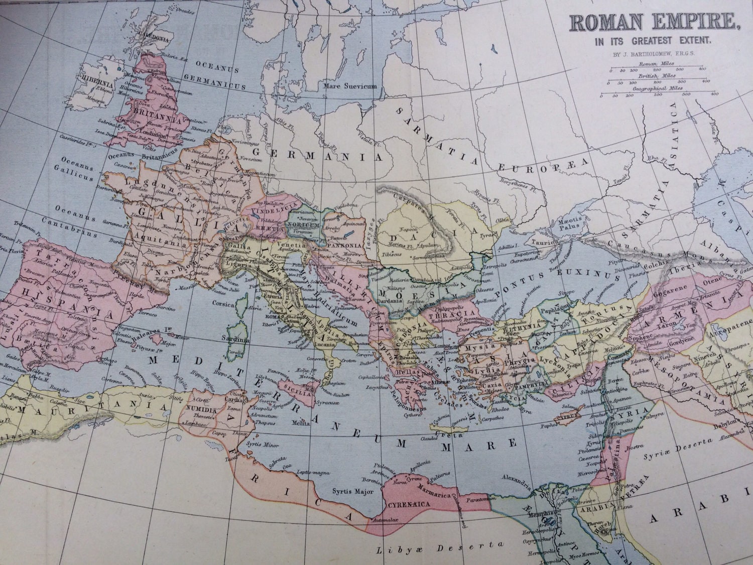 1891 ROMAN EMPIRE in its greatest extent Original Antique Map, 10.5 x ... 1891 ROMAN EMPIRE in its greatest extent Original Antique Map, 10.5 x ...
