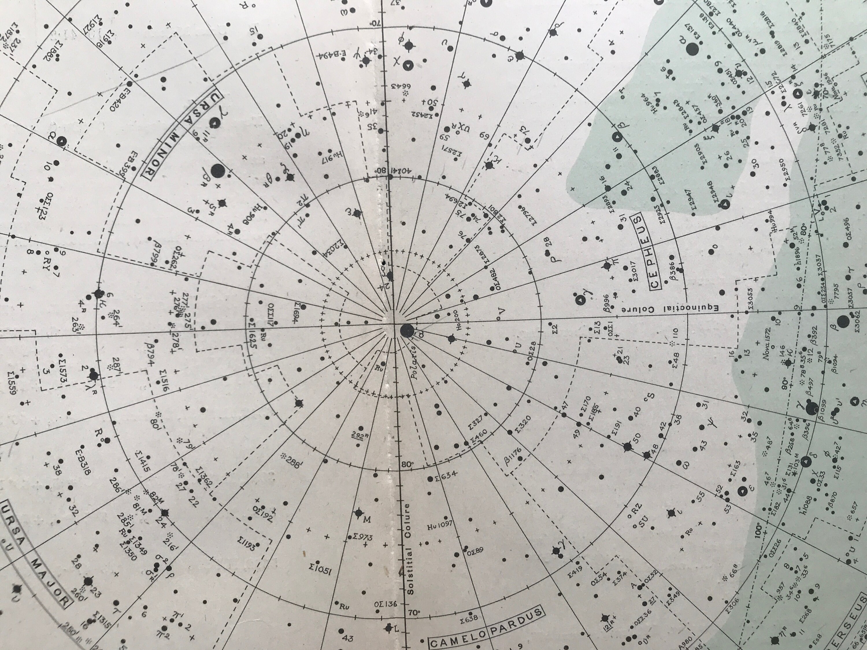 1950 Original Vintage Star Map - astrology, astronomy, stars, zodiac ...