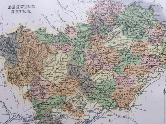 cartography Scotland Scottish County 1882 Banff Shire Original Antique ...