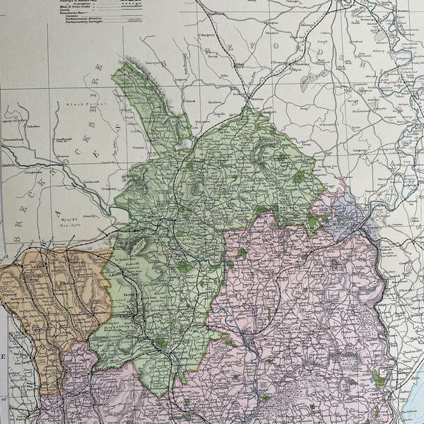 Wall Map of Wales - Etsy UK