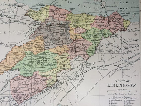 Linlithgow Old Map Linlithgow History Linlithgow Genealogy Linlithgow ...