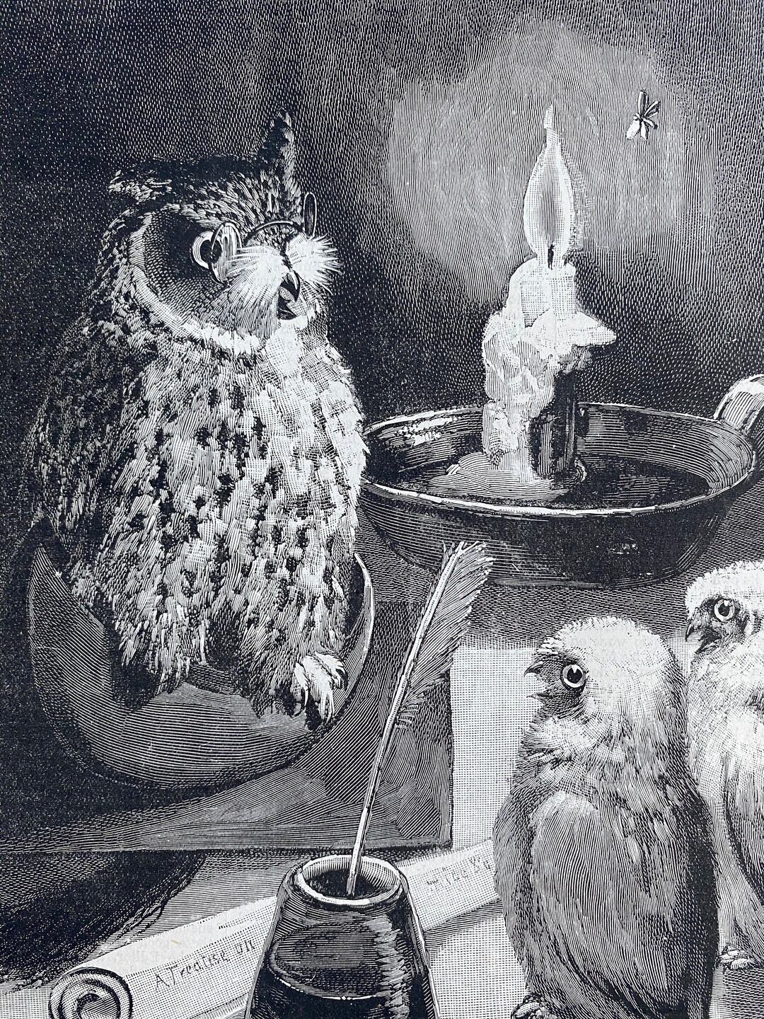 1891 Light and Learning Original Antique Print by A.F. Lydon - Etsy