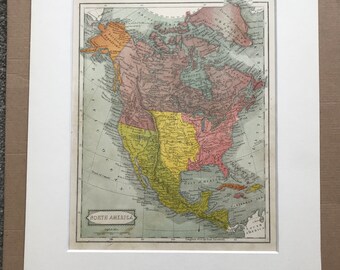 Vintage Mexico Map - Etsy