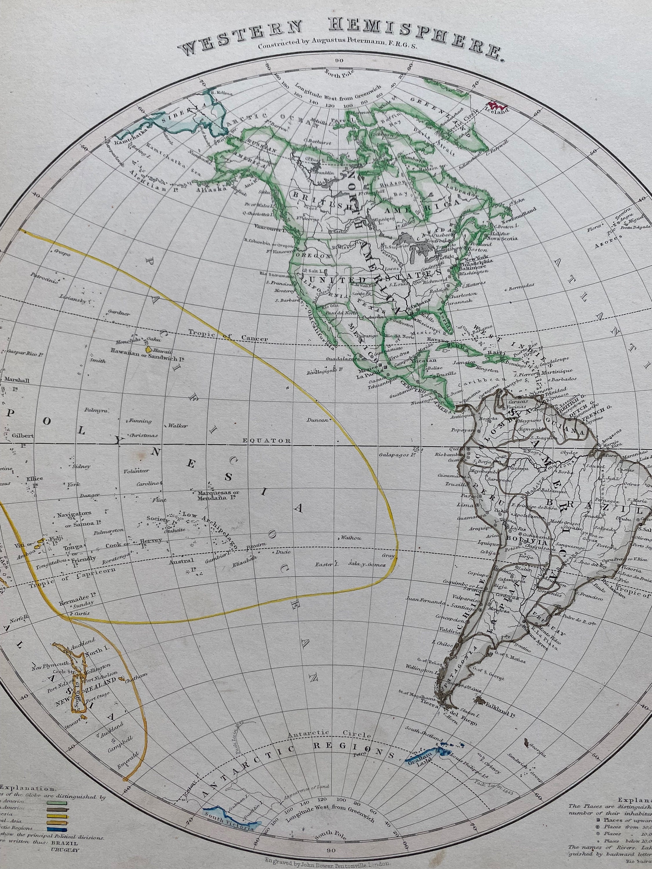 Western Hemisphere Physical Map