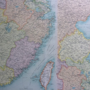 Detailed Map of China and Taiwan - Etsy UK