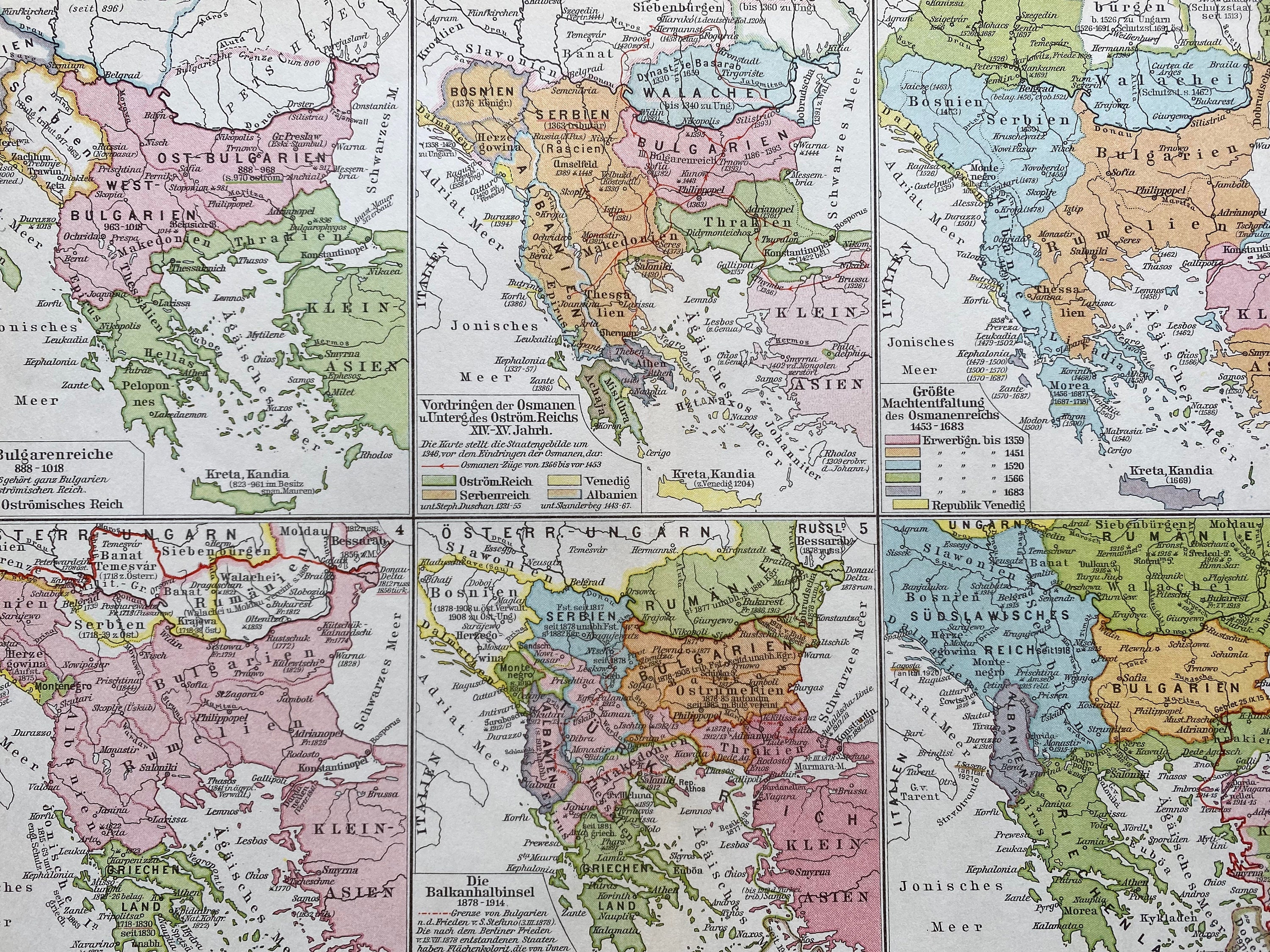 Balkan Peninsula Map 1914