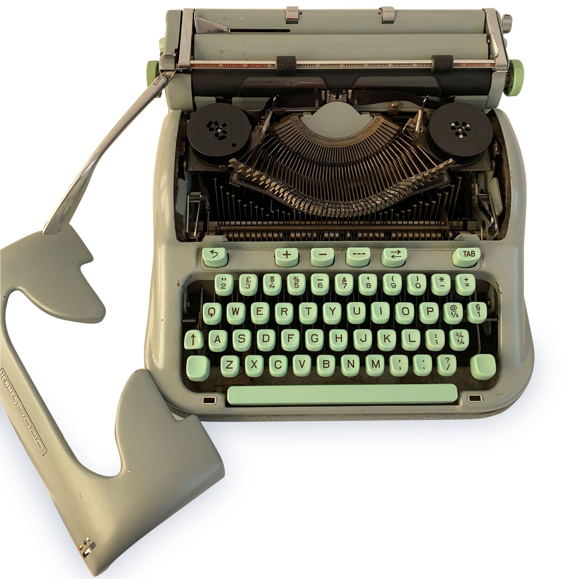 Sea Foam Hermes 3000 Typewriter Cursive/script Font With Case 1960's ...