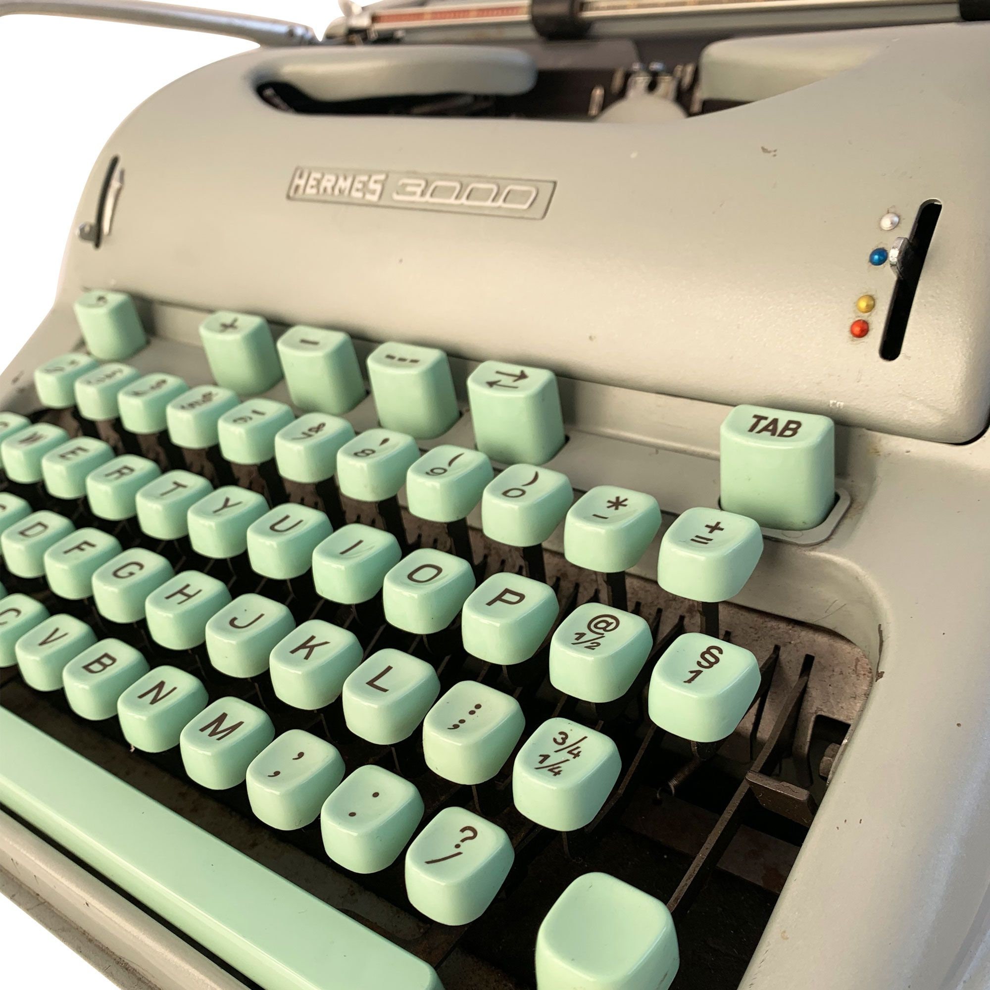 Sea Foam Hermes 3000 Typewriter Cursive/script Font With Case 1960's ...