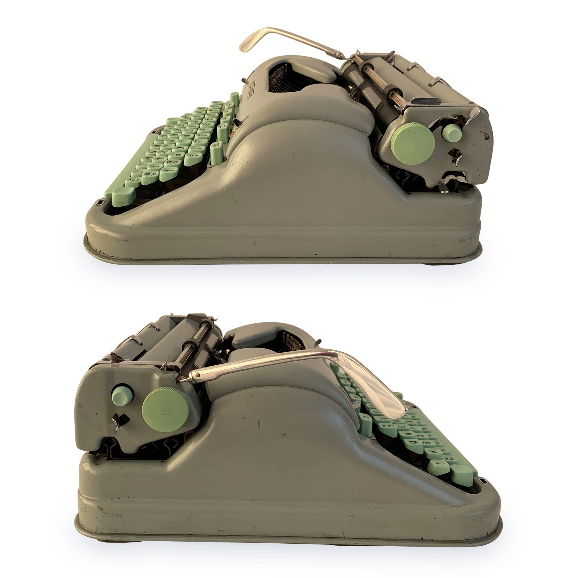 Sea Foam Hermes 3000 Typewriter Cursive/script Font With Case 1960's ...