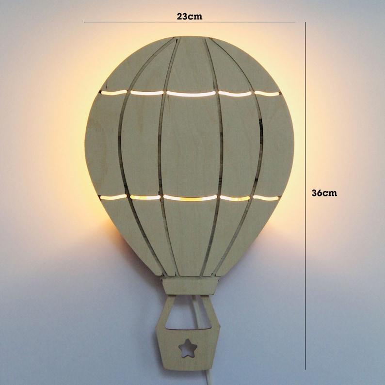 Wall Lamp Air Balloon Lamp Childern's Room Kidsroom - Etsy