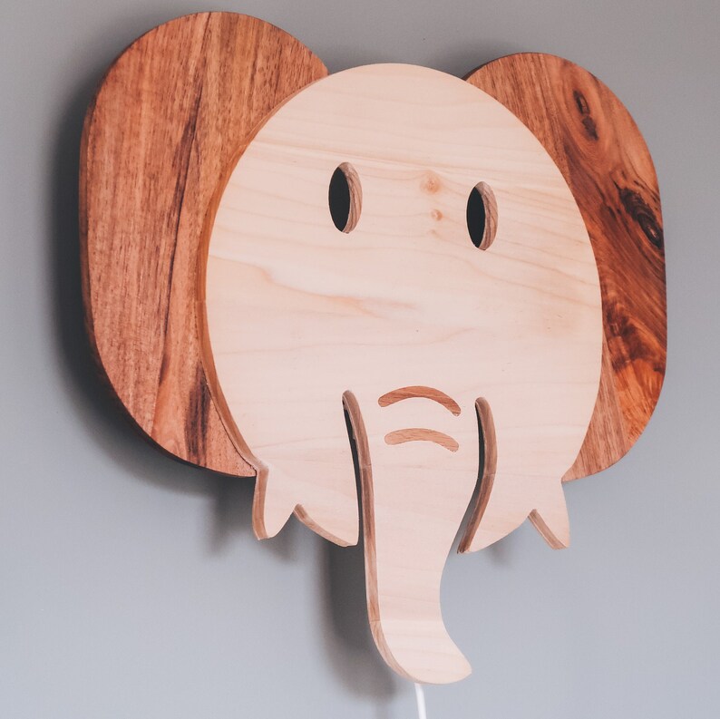 Wall lamp elephant LED light babyroom childrens wall - Etsy