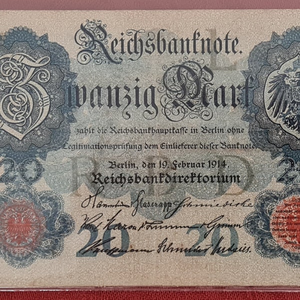Reichsbanknote 20 Mark 1914 - Etsy