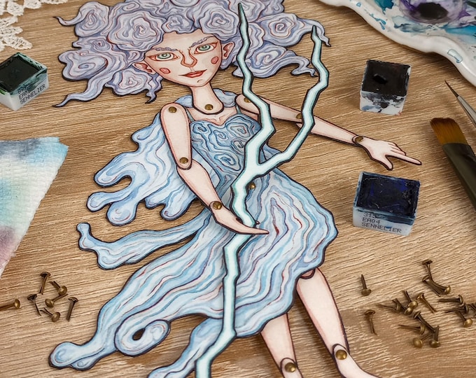 Printable Thunderstorm Sprite Paper Doll: Watercolor Fairy (PDF ...
