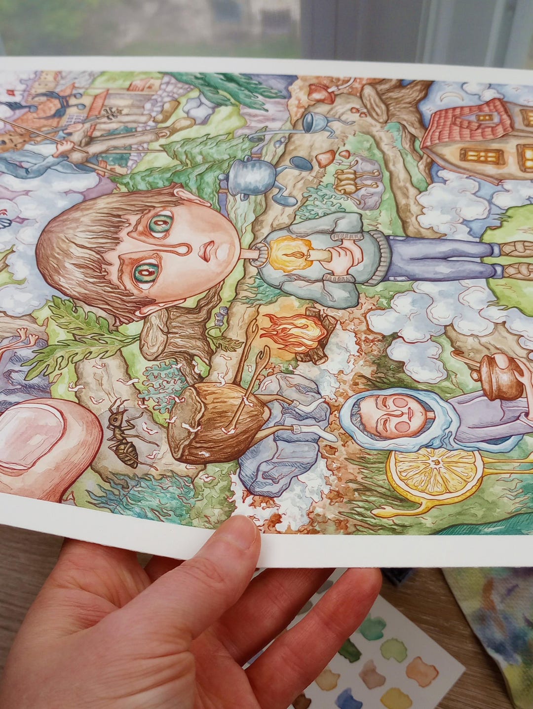 Aşure (noah's Pudding) Original Watercolor Painting — Intricate Surreal ...