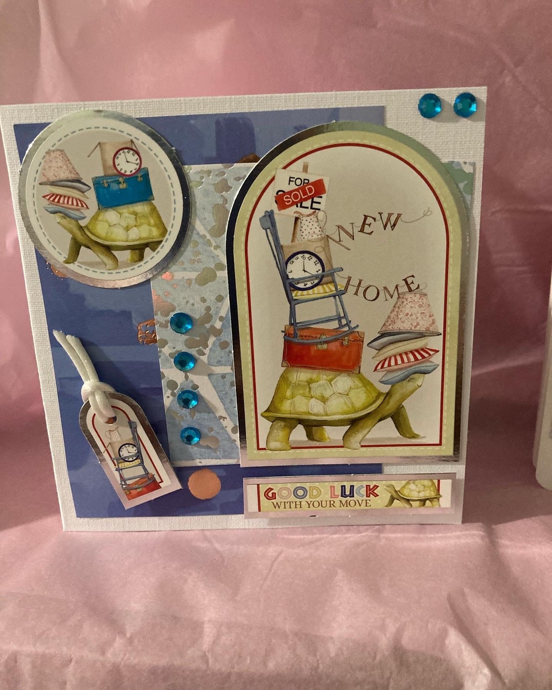 Handmade Good Luck With Your Move Card With Blank Insert - Etsy UK