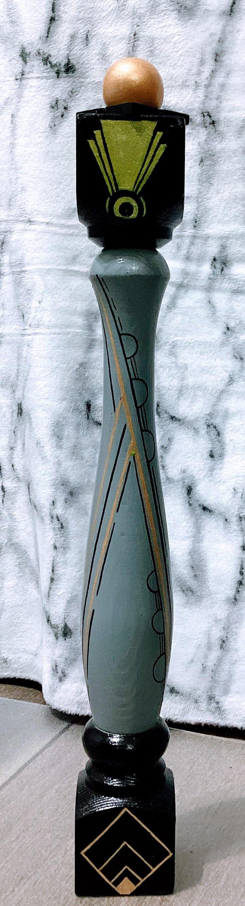Art Deco Inspired Wooden Spindle - Etsy