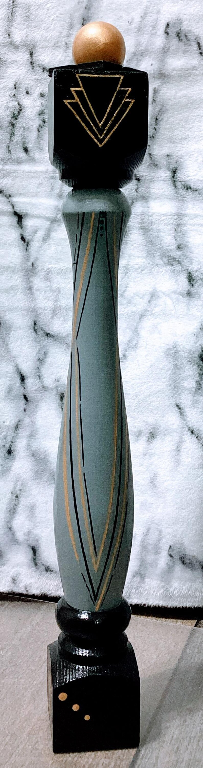 Art Deco Inspired Wooden Spindle - Etsy