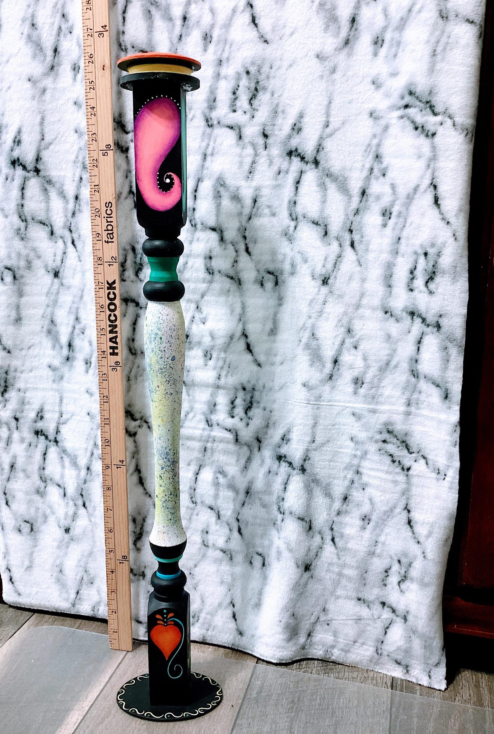 Hand Painted, Upcycled Wooden Spindle. - Etsy