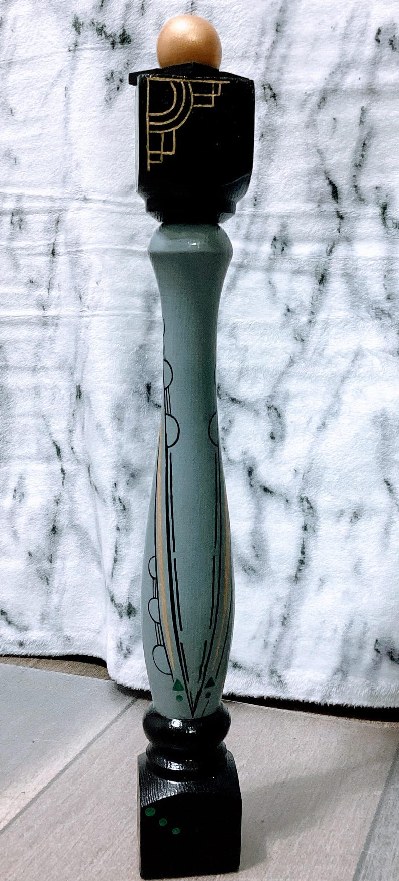 Art Deco Inspired Wooden Spindle - Etsy