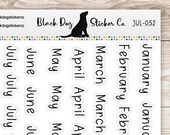 MONTHS of the YEAR Script Planner Stickers Juliesplans / | Etsy