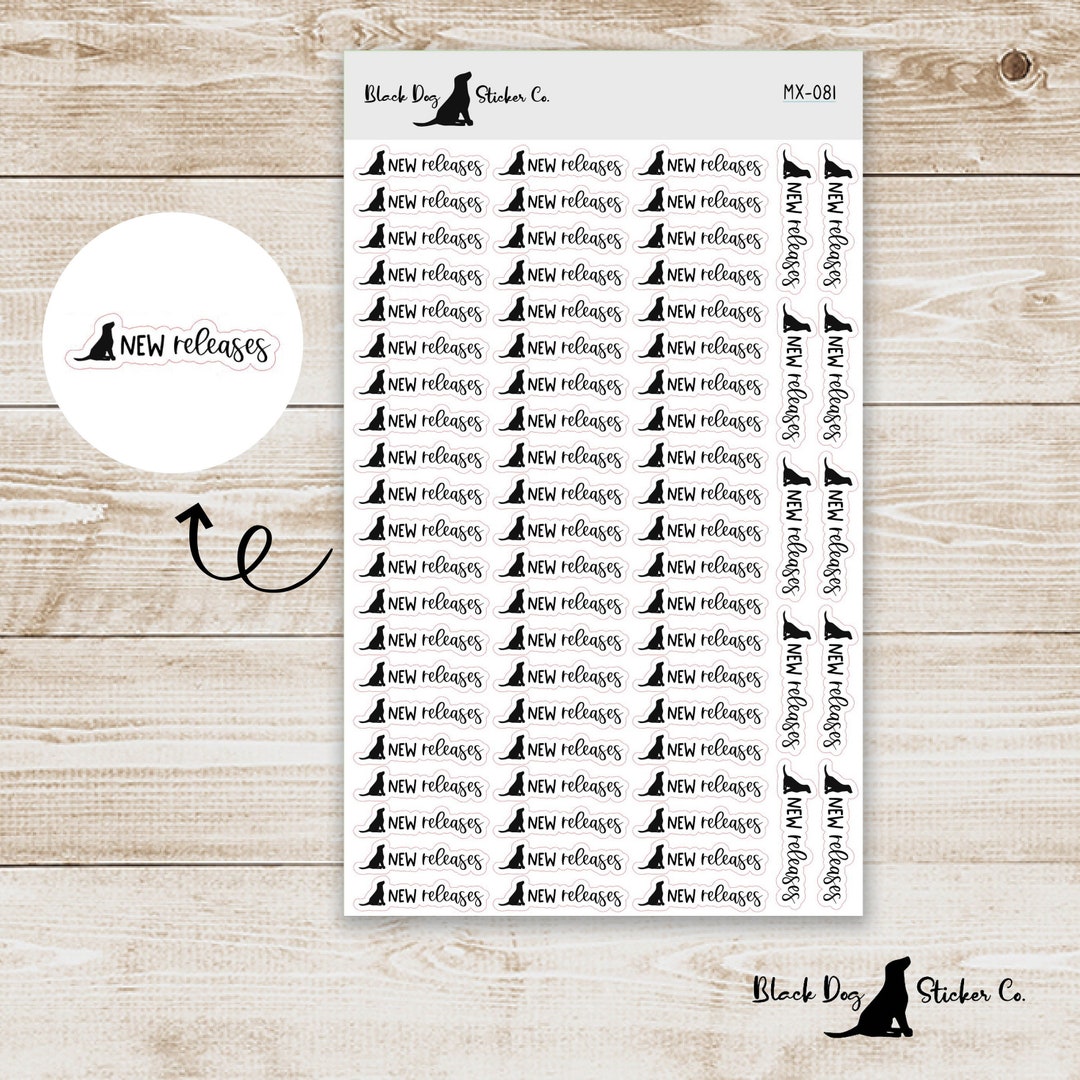 Black Dog Sticker Co NEW RELEASES - Script Planner Stickers - Mixed ...
