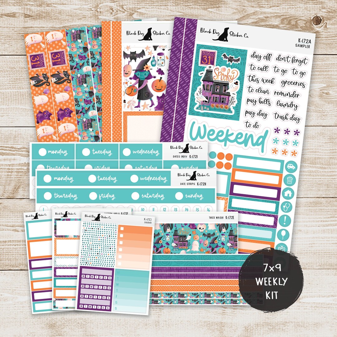 K-172 Weekly Kit & Add-ons - Too Cute to Spook - Planner Stickers - Etsy