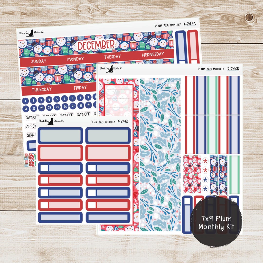 K-246 Plum Paper 7x9 Monthly Kit - December 2024 - Cozy Winter ...