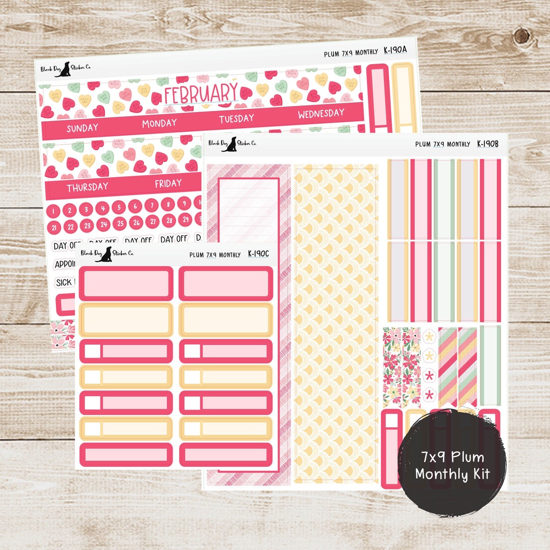 K-190 Plum Paper 7x9 Monthly Kit February 2024 Sweet - Etsy