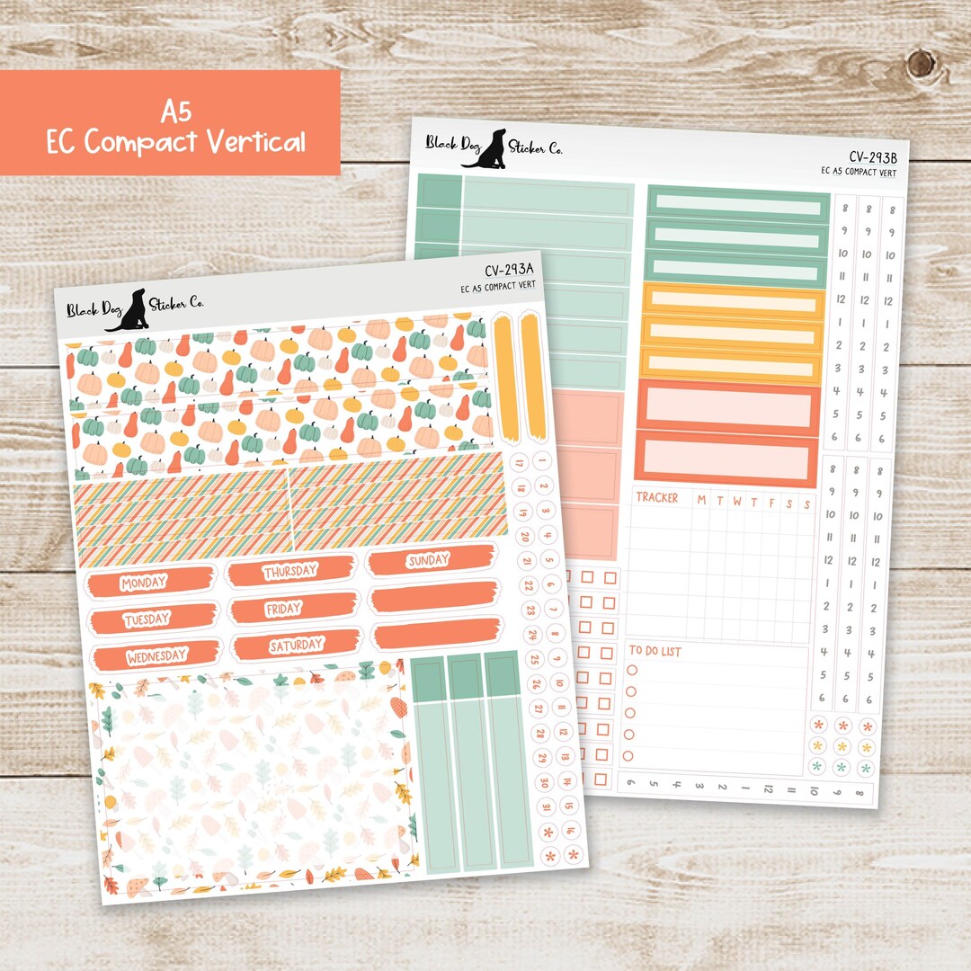 CV-293 Erin Condren EC A5 Compact Vertical Weekly Kit - Spooky Garden ...