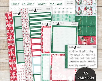 Erin Condren EC A5 Daily Duo Weekly Kit - Christmas Whimsy - Planner ...