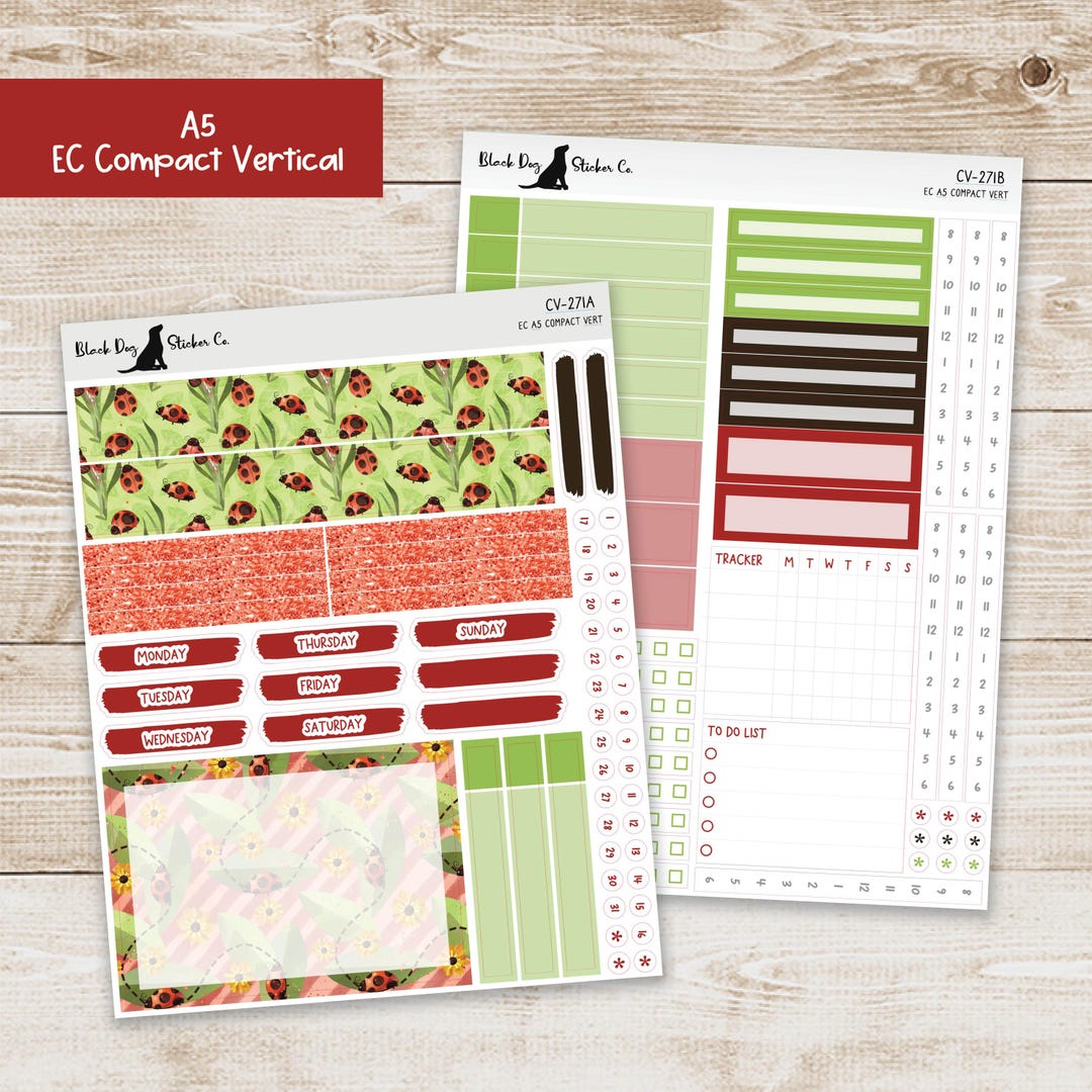 CV-271 Erin Condren EC A5 Compact Vertical Weekly Kit - Lil Ladies ...