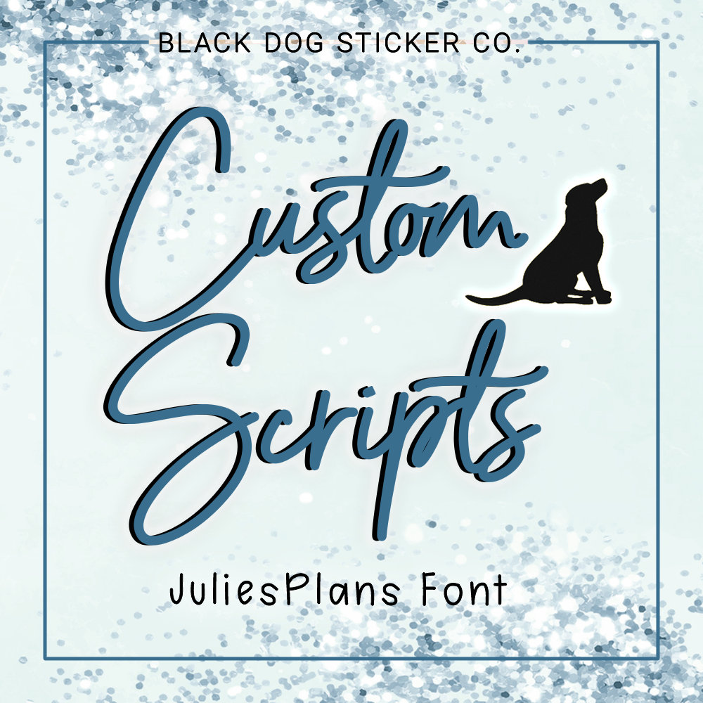 CUSTOM Script Planner Stickers - Juliesplans / Julie Garza FONT - Etsy