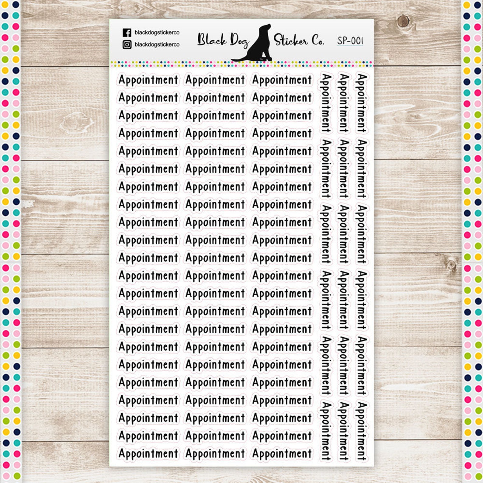 APPOINTMENT Script Planner Stickers Saray Plans Font SP-001 | Etsy