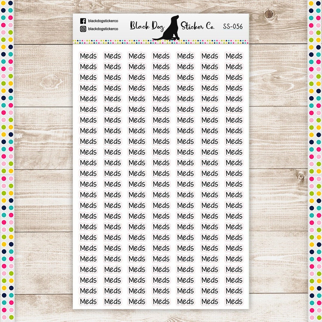 MEDS Medication Script Planner Stickers Jen Plans JP-056 - Etsy