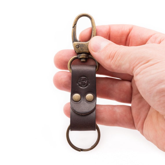 Leather Keyring Leather Keychain Leather Key Fob Gift | Etsy