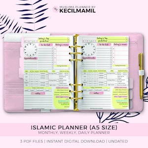 Islamic DAILY, WEEKLY, & MONTHLY Planners by Kecilmamil (A5 Size ...