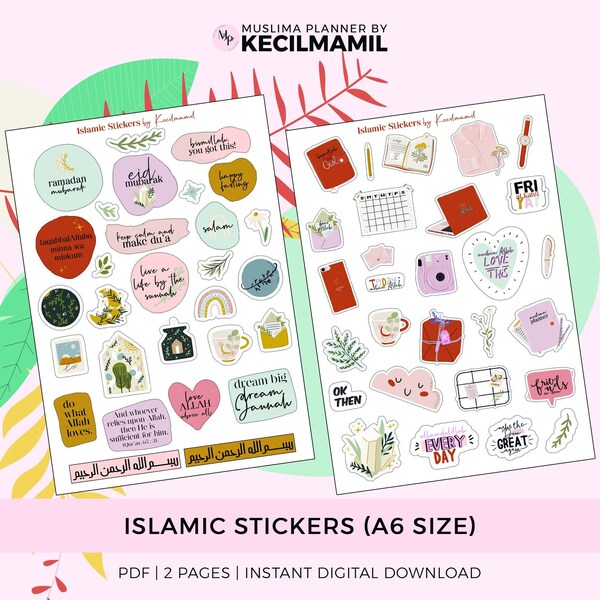 Islamic Stickers Printable - Etsy