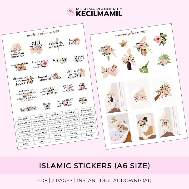ISLAMIC STICKERS Printable Planner Stickers, Planner Stickers ...