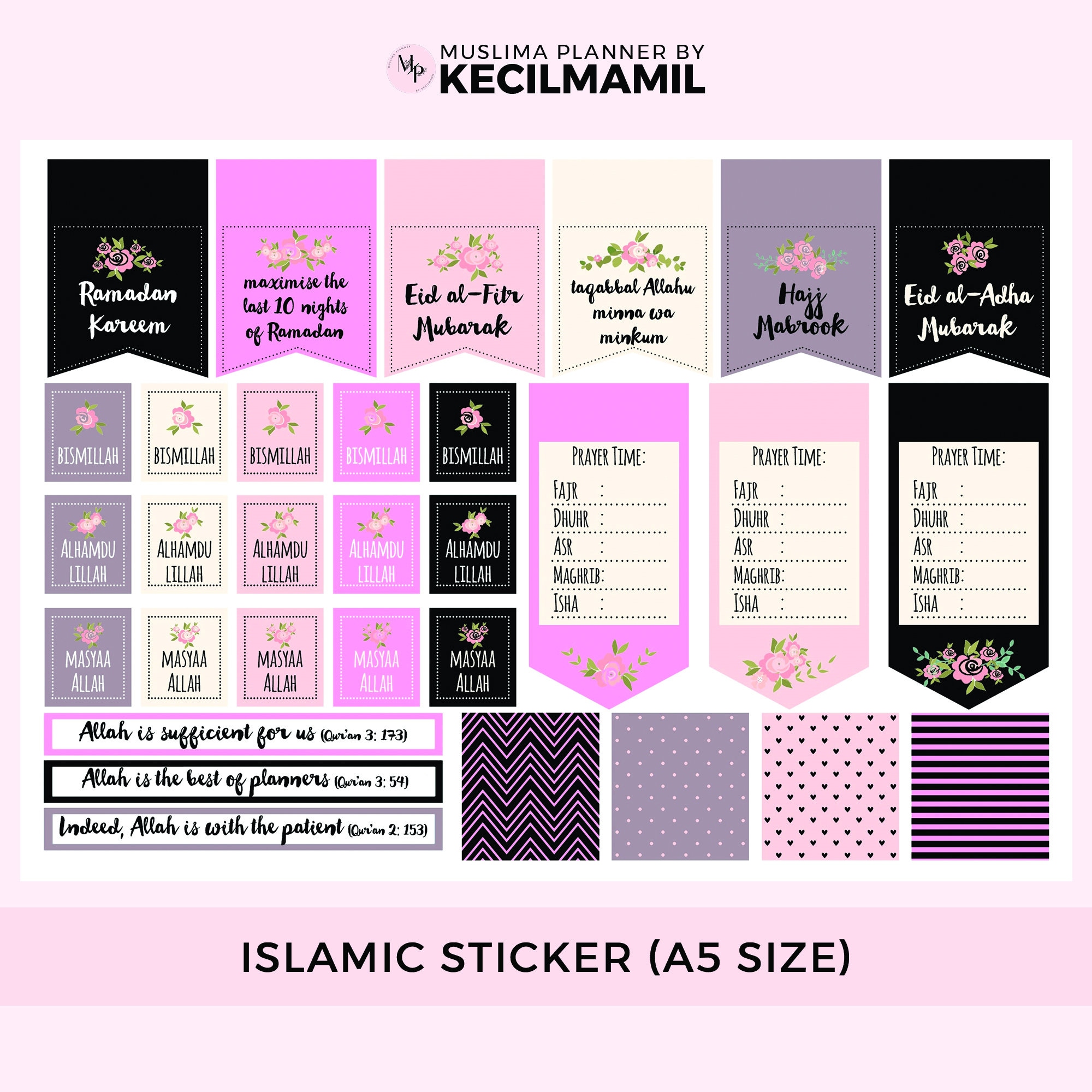 ISLAMIC STICKERS Printable Planner Stickers, Planner Stickers ...
