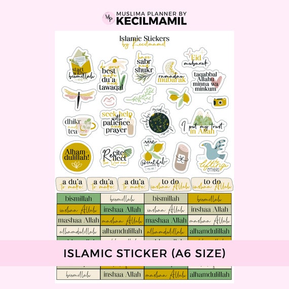 Stickers Paper ISLAMIC STICKERS Printable Planner Stickers 2022 ...