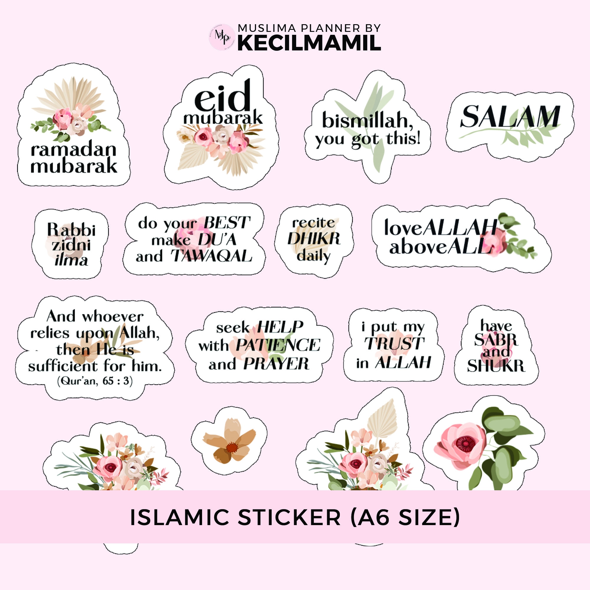ISLAMIC STICKERS Printable Planner Stickers, Planner Stickers ...