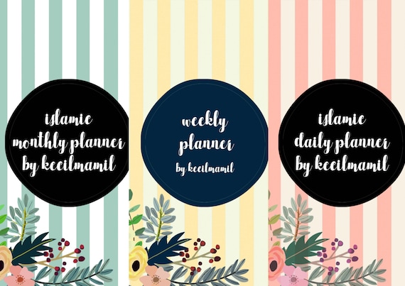 Items similar to Islamic DAILY, WEEKLY, & MONTHLY Planners by ...