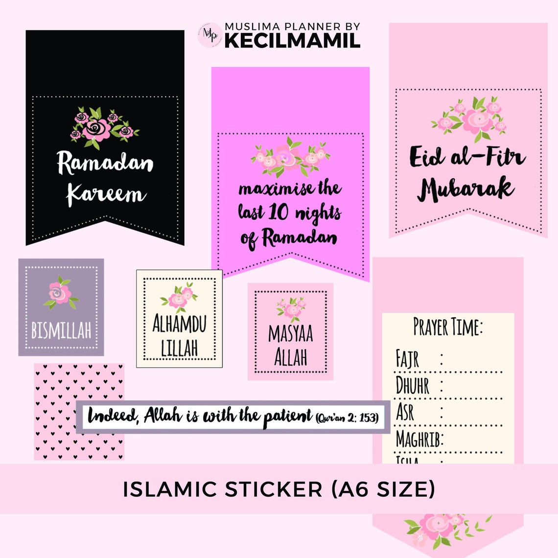 ISLAMIC STICKERS Printable Planner Stickers, Planner Stickers ...